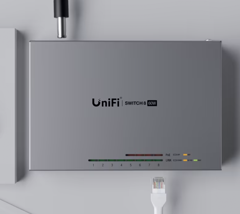 Ubiquiti UniFi Switch 8 Port - US-8-60W (PoE on ports 5-8 only)